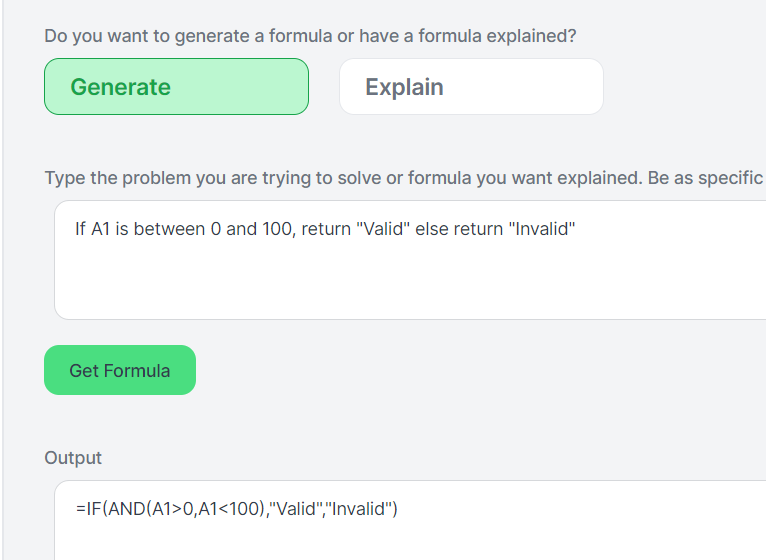 Generate Excel And Google Sheets Formulas